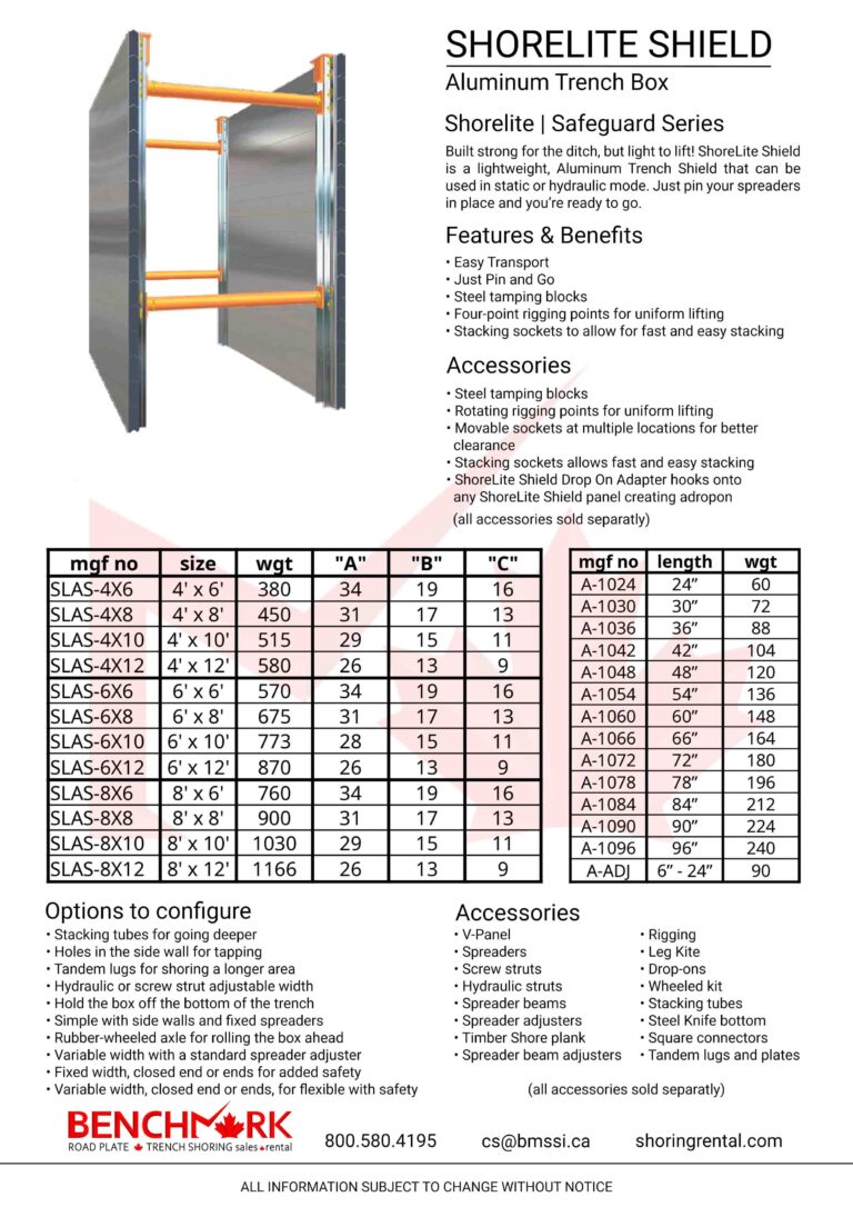 Shorelite Series - Shoring Rental