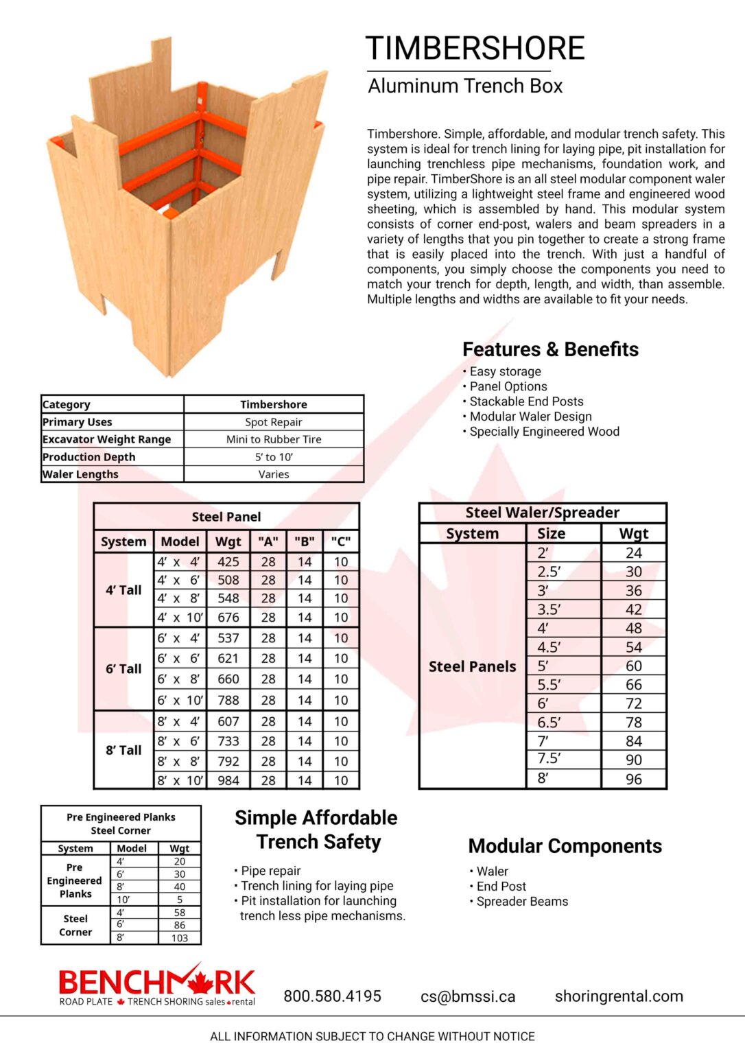 Timbershore - Shoring Rental