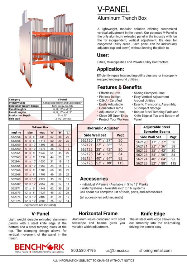 V-Panel - Shoring Rental